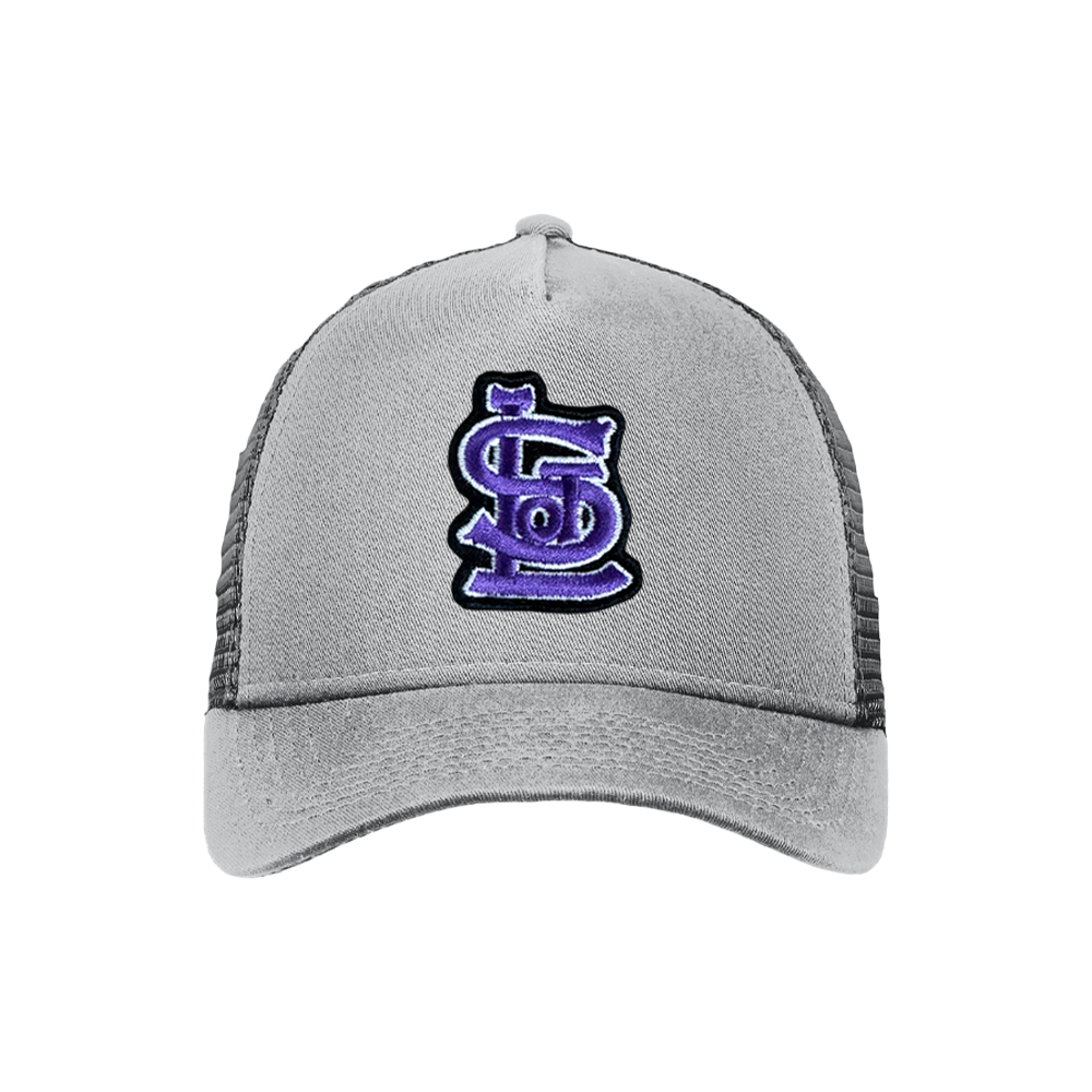 New Era Sandlot Logo 5-Panel Snapback Trucker Cap - Grey – Sandlot Baseball
