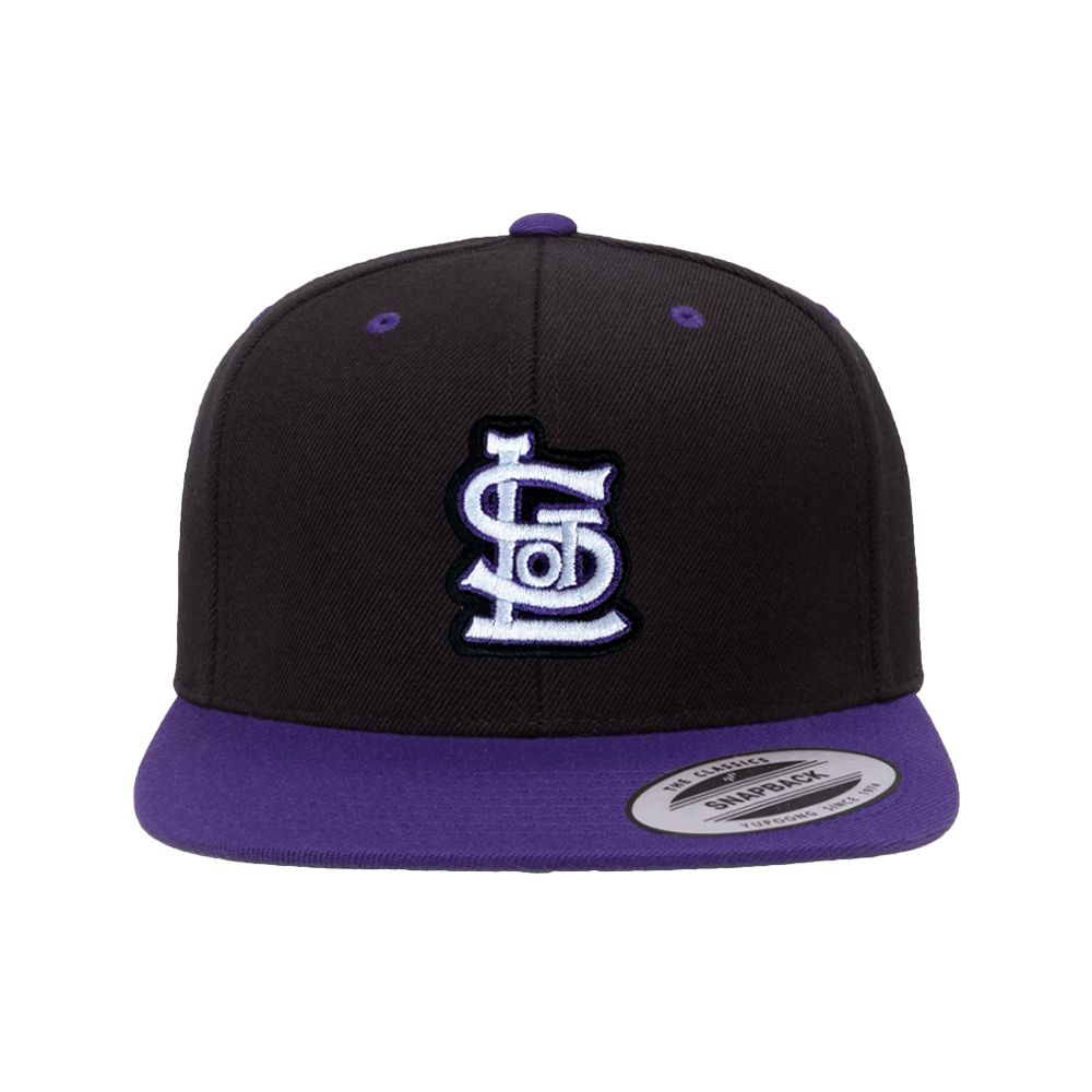 YP Classics Sandlot Logo Premium Flat Bill Snapback Cap - Black ...